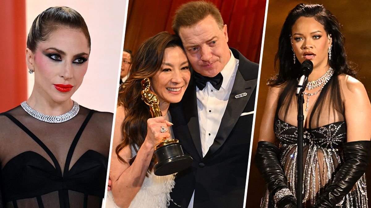 Nahota, vtipy i pláč na Oscarech 2023: Lady Gaga zachránila fotografa, Will Smith zůstal doma ...